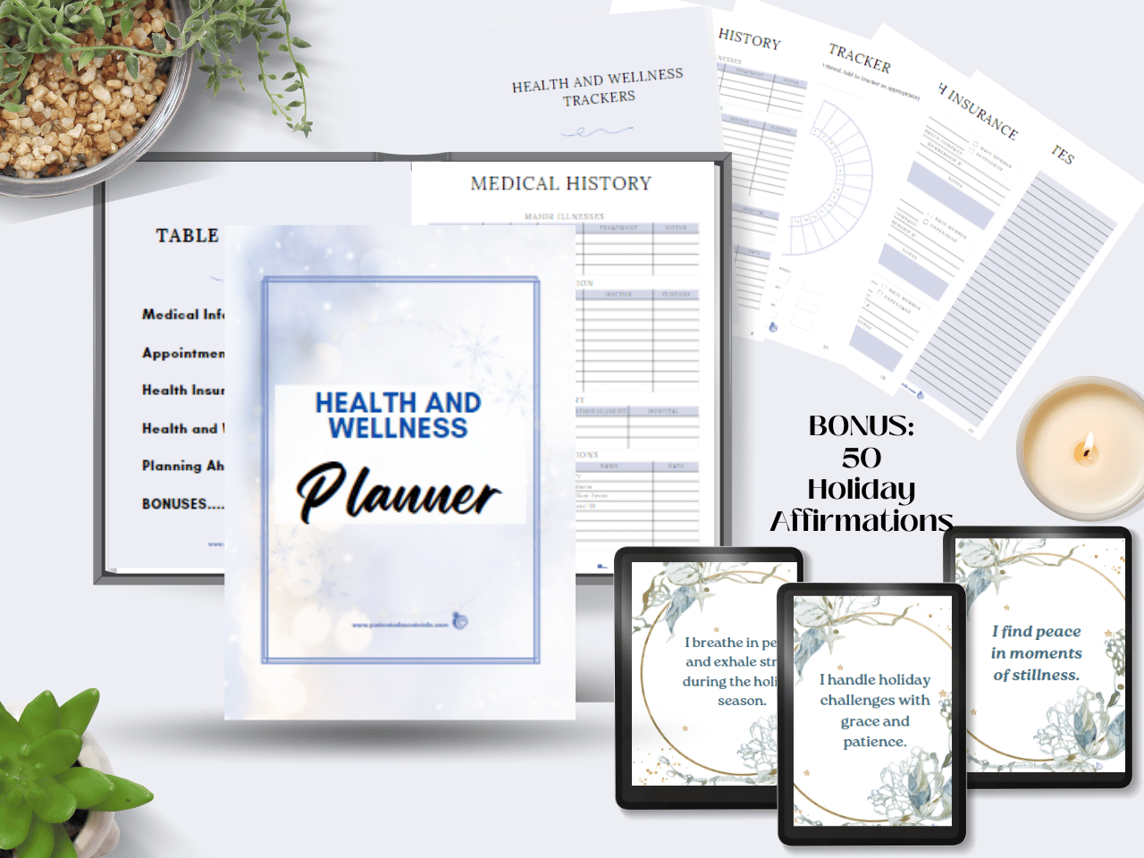 Holiday Abundance Health and Wellness Planner FM Bundle - Patient ...